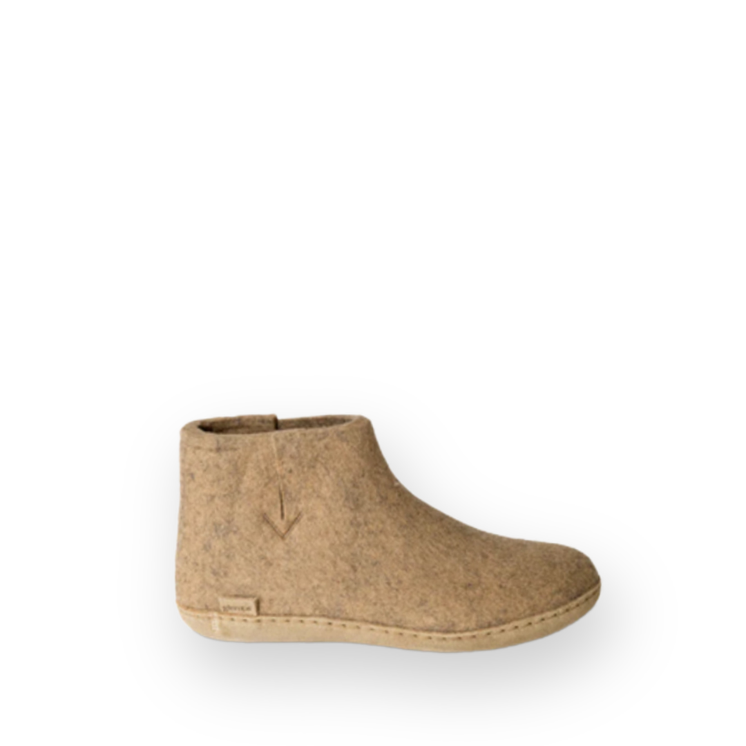 GLERUPS - BOOT LEATHER SOLE IN SAND WOOL – the Urban Shoe Myth