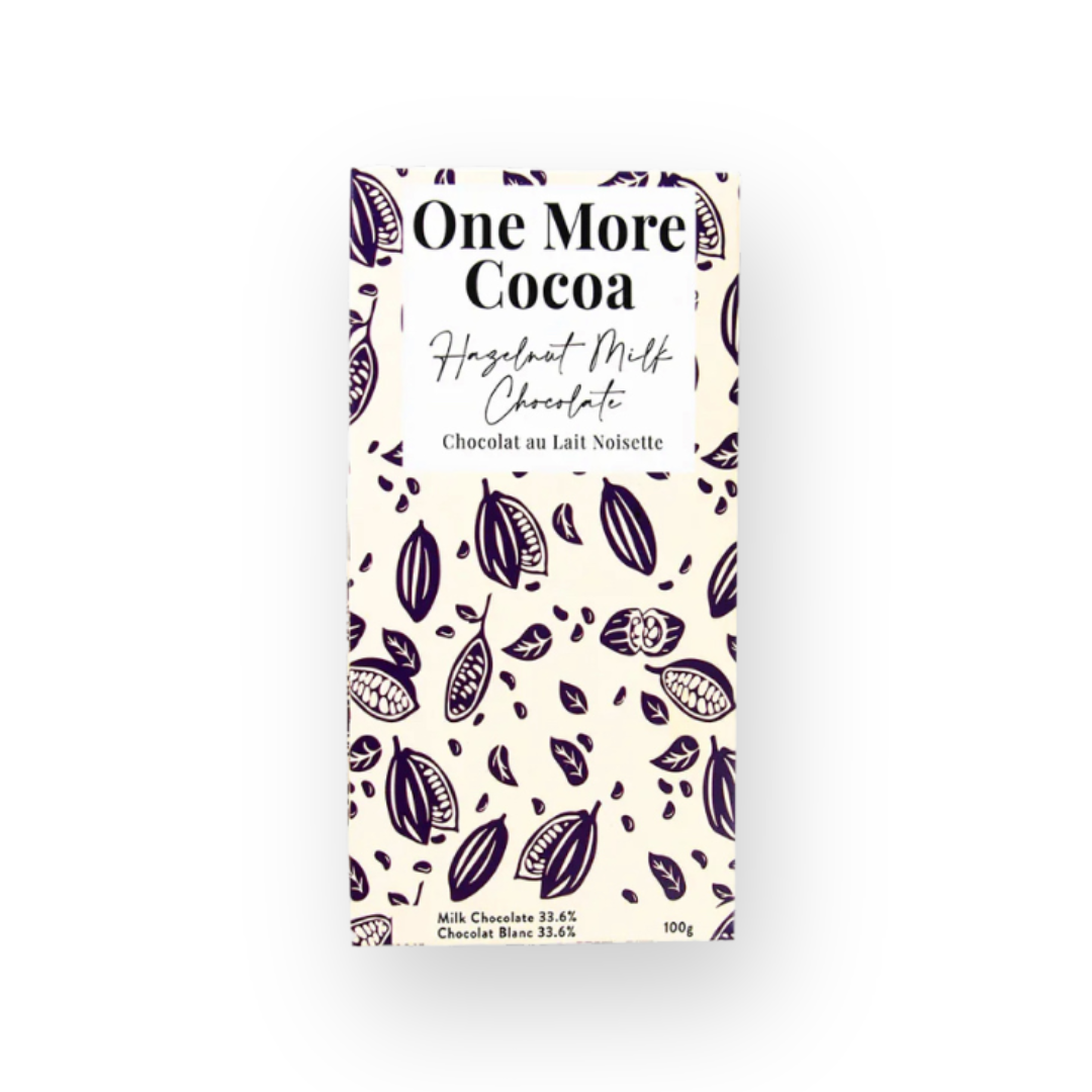 ONE MORE COCOA - GOURMET CHOCOLATE BAR IN HAZELNUT MILK CHOCOLATE – the ...